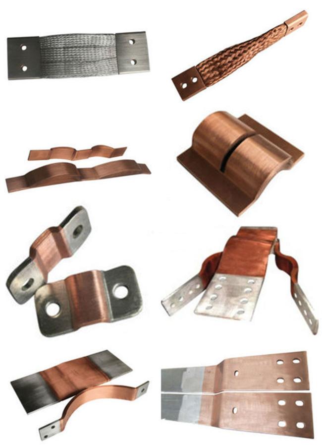 High Current Earth Bond Braid Flat Copper Flex Connector Bare Or Tinned ...